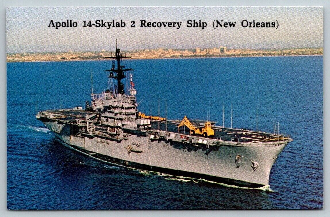VIntage Postcard NASA Apollo 14 Skylab 2 Recovery Ship USS New Orleans ...