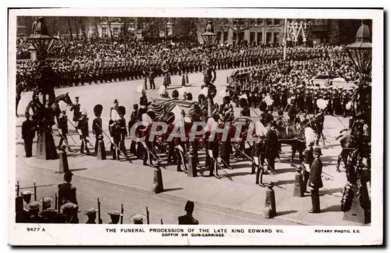 Old Postcard The Funeral Procession Of The Late King Edward VII Coffin ...