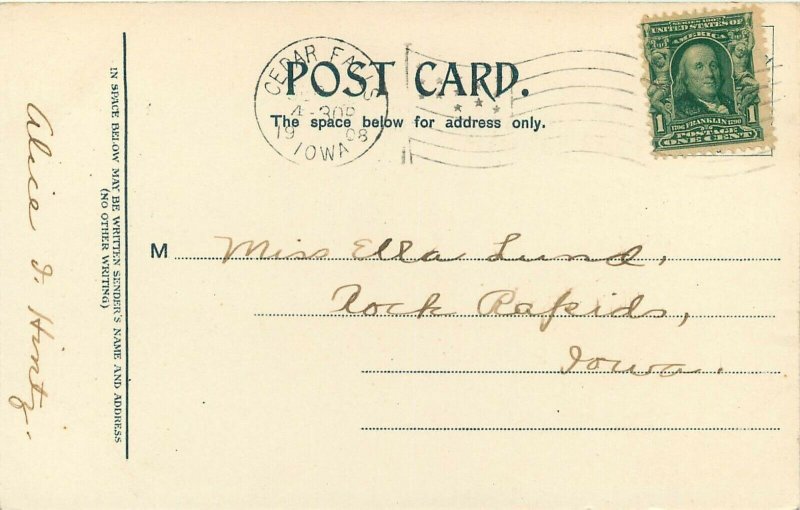 Wheelock Postcard; Looking up River from the Big Eddy, Cedar Falls IA ...