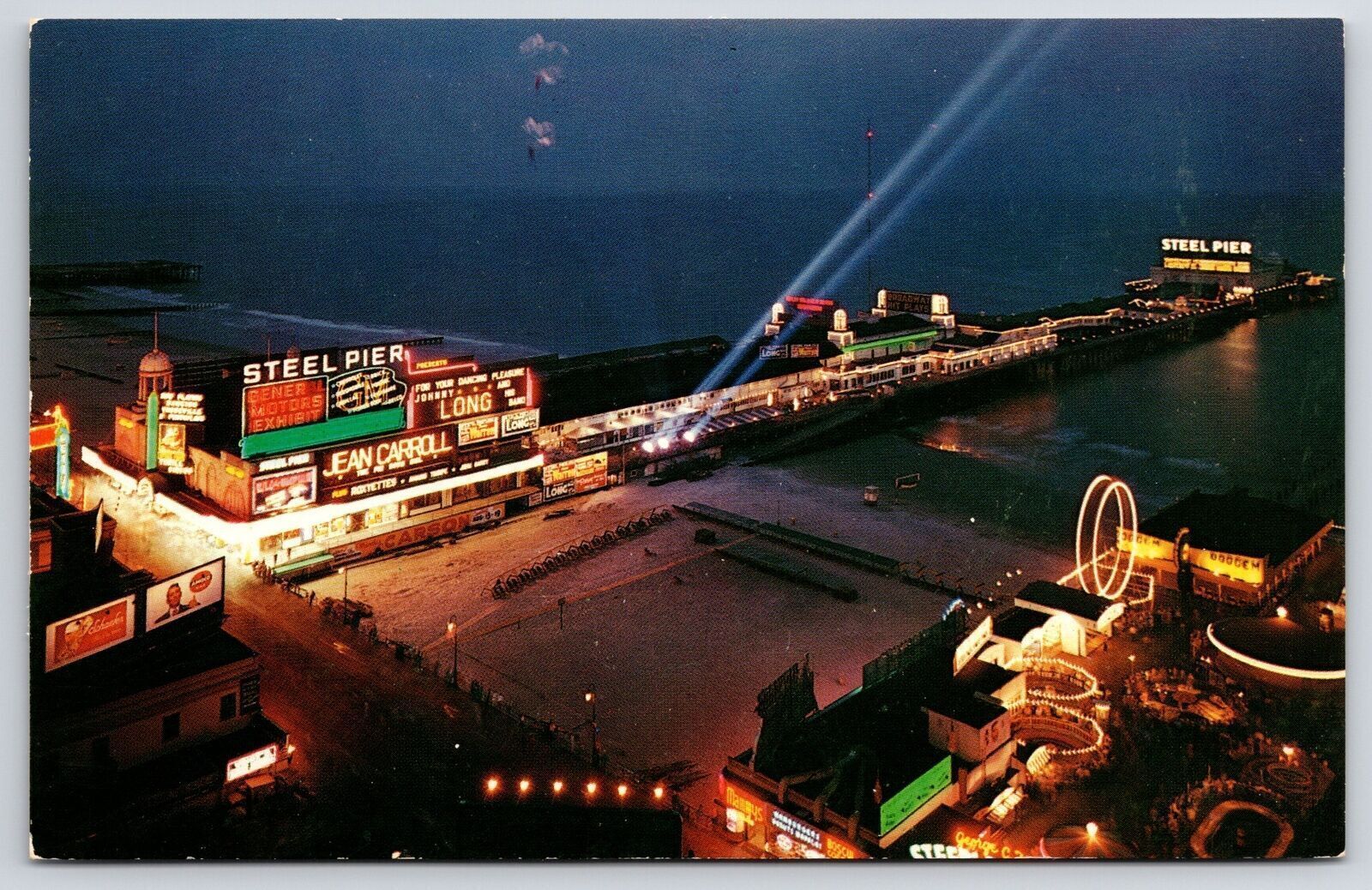 Steel Pier Atlantic City New Jersey At Night Entertainment Water Show ...