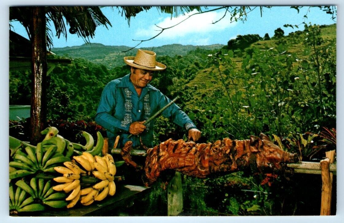 CANOVANAS Lechon Asado Roast Pig - Angel Ortiz - PUERTO RICO Postcard ...