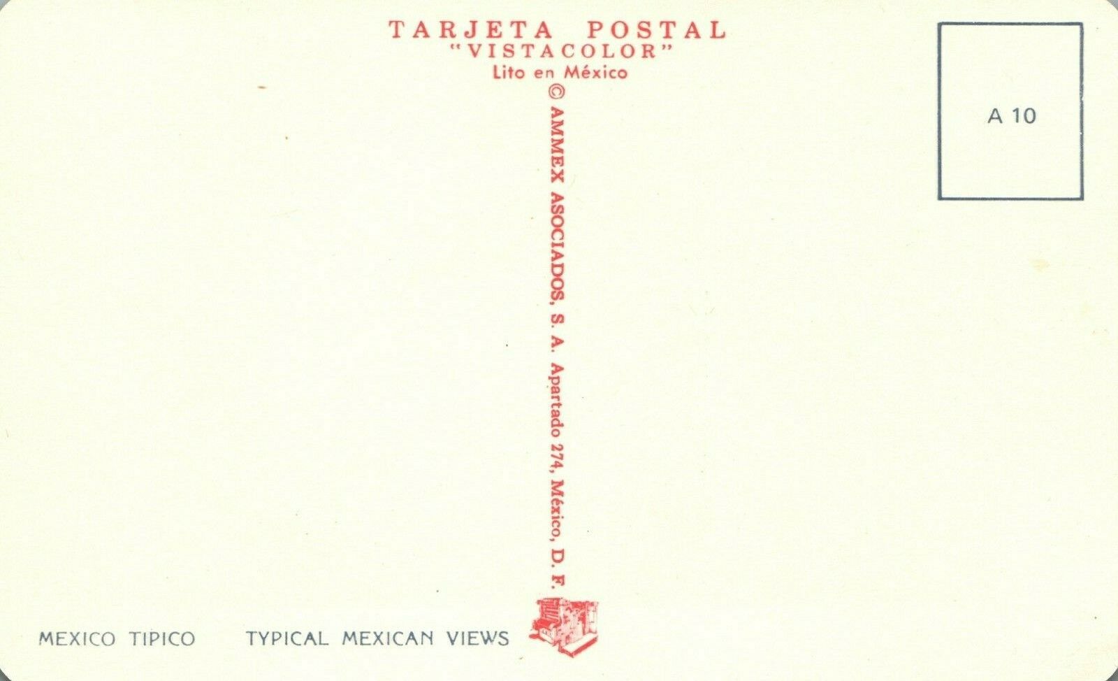 Vintage Postcard Mexico Tipico Typical Mexican Views Mexican Boy Hat ...