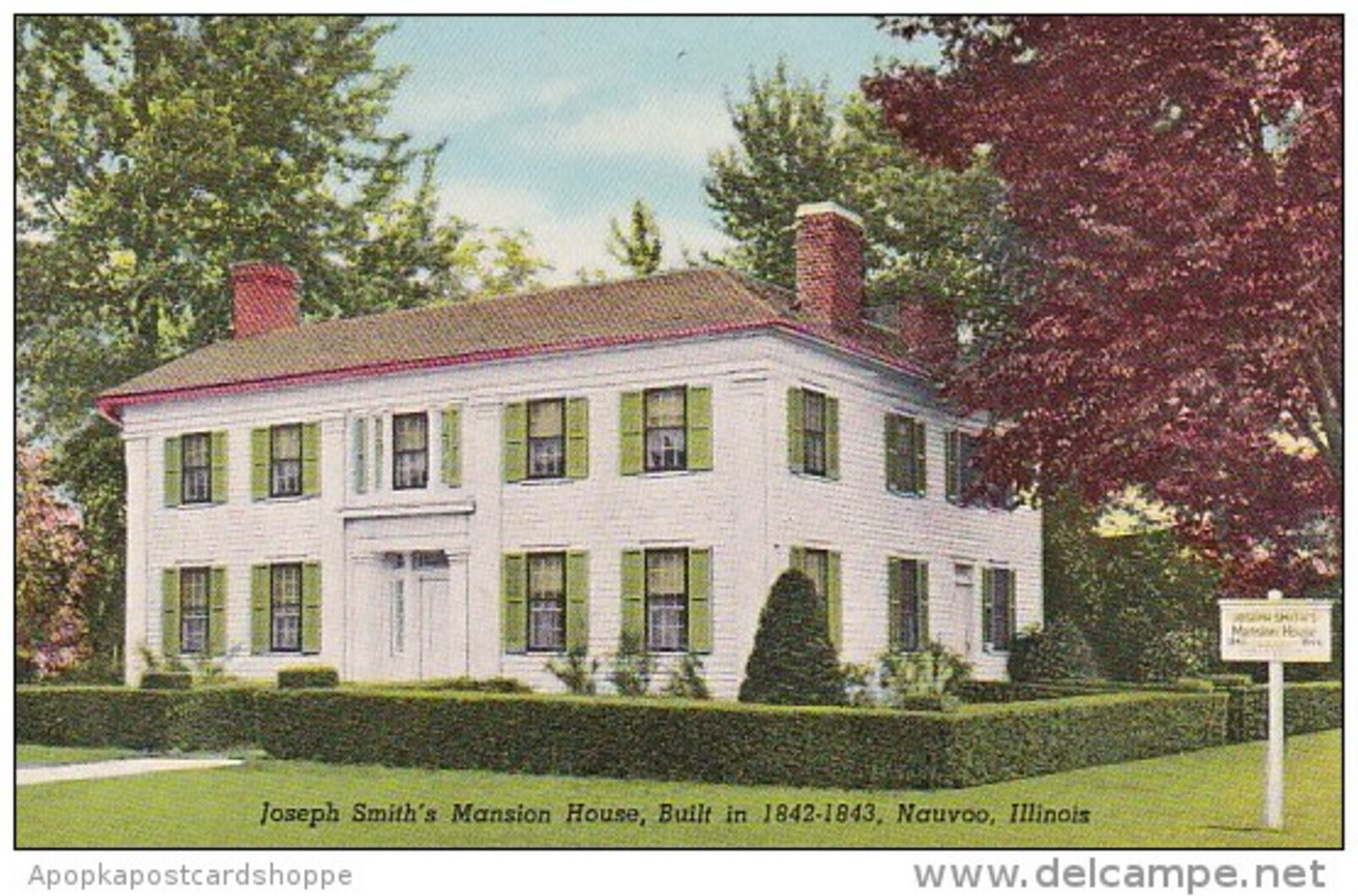 Illinois Nauvoo Joseph Smiths Mansion House Built In 1842 -1943 ...