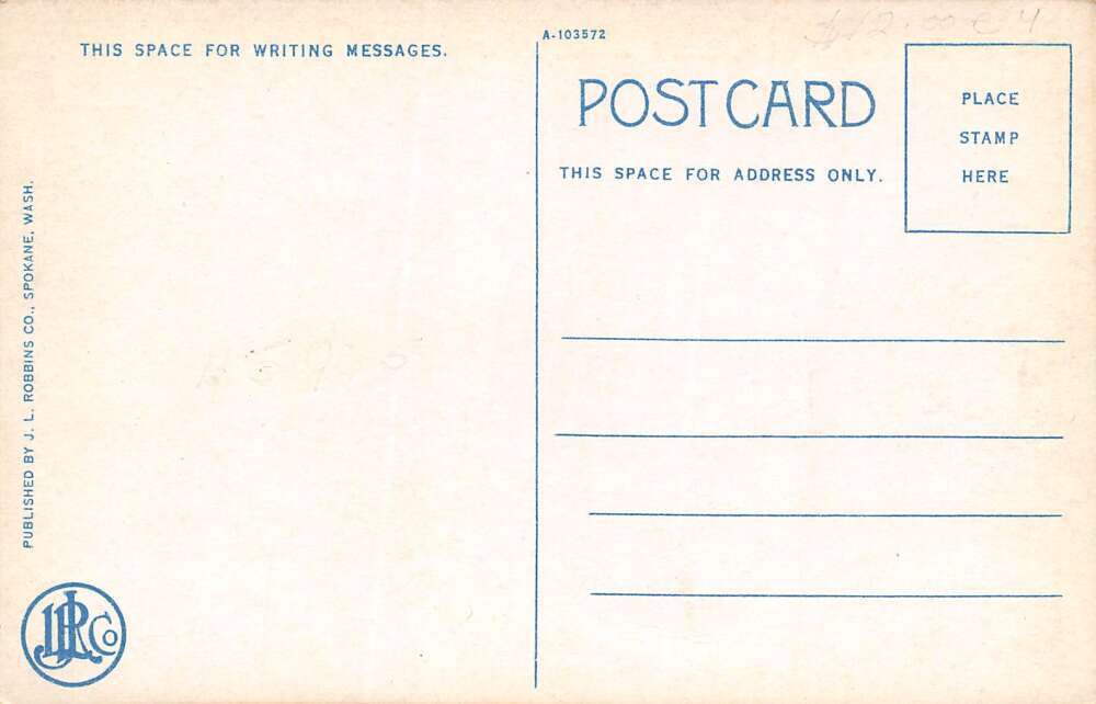 Anaconda Montana Park St., Looking East, Color Lithograph Vintage ...