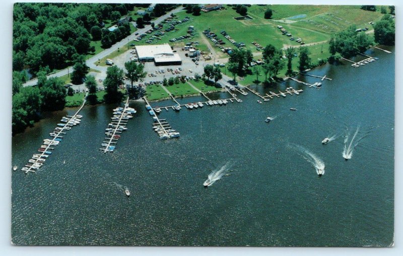 SOUTH HADLEY, Massachusetts MA ~ Aerial View BRUNELLE'S MARINA c1960s ...