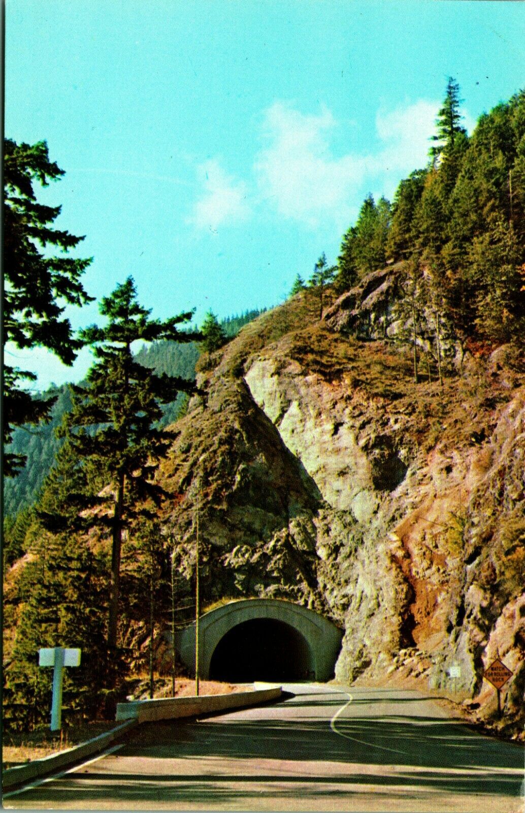 Tunnel on Hurricane Ridge Olympic National Park WA UNP Chrome Postcard ...