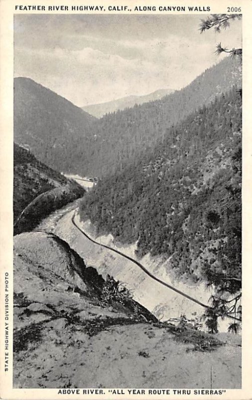 Feather River Highway Along Canyon Walls Above River Feather River Canyon Cal... | Topics ...
