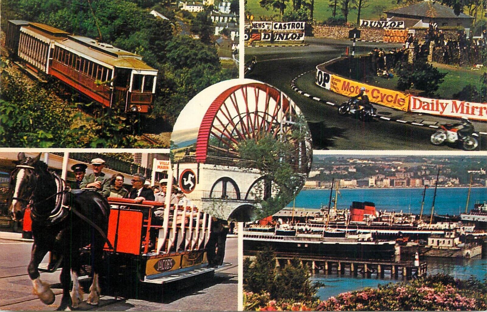 UK England The Isle of Man Manx electric railway Laxey races horse tram ...