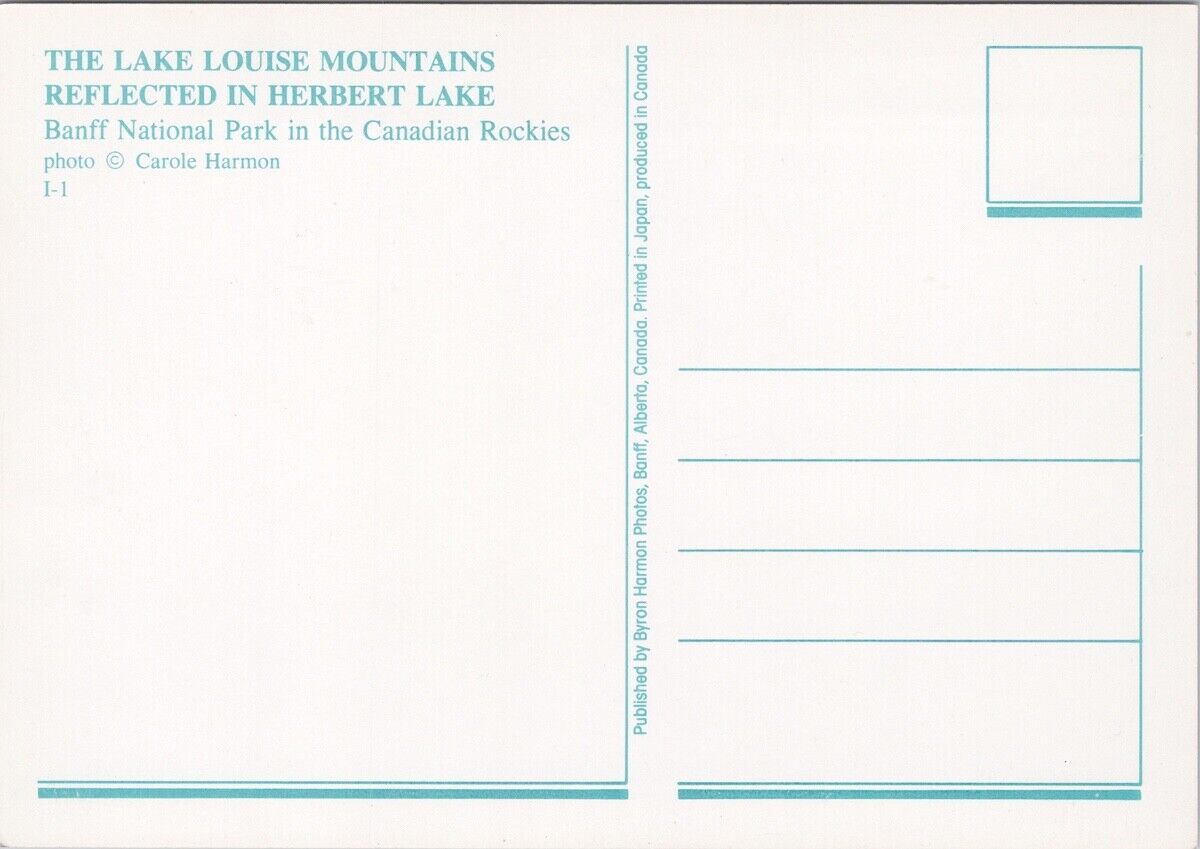 Herbert Lake Lake Louise Mountains Alberta AB Vintage Continental ...