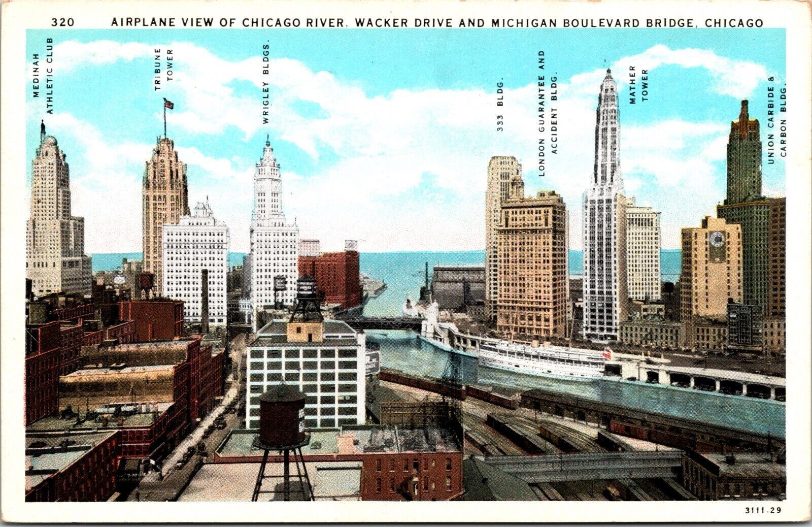 Chicago Illinois Skyscraper Diagraphm Downtown Skyline Landmarks WB ...