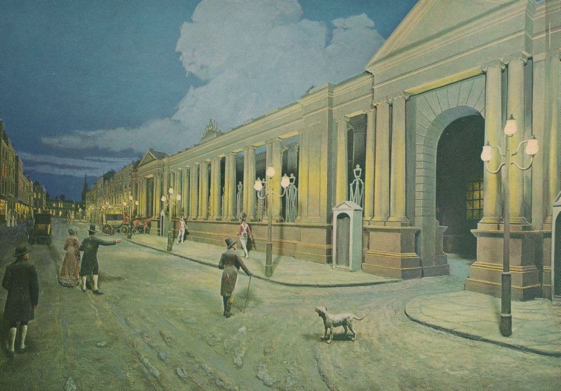 Gas Street Lighting Pall Mall London Victorian Painting Postcard ...