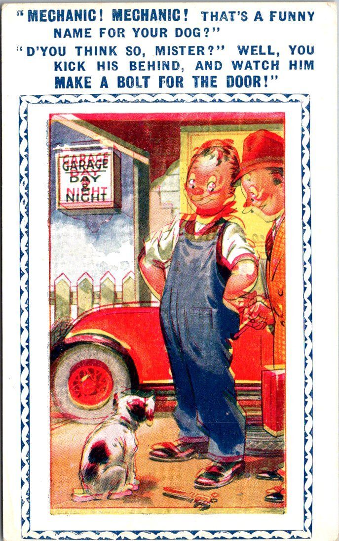 Humour Bamforth Mechanic Mechanic That's A Funny Name For Your Dog ...