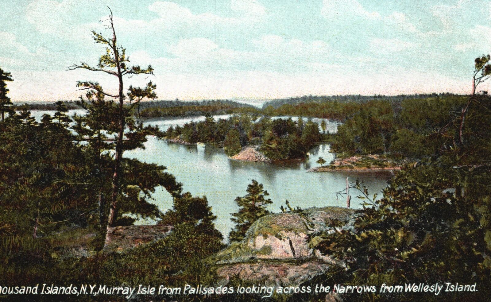 Vintage Postcard Murray Isle From Palisades Looking Across Thousand ...