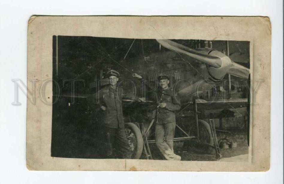 424521 WWI GERMANY AVIATION plane & smoking pilots Vintage photo ...