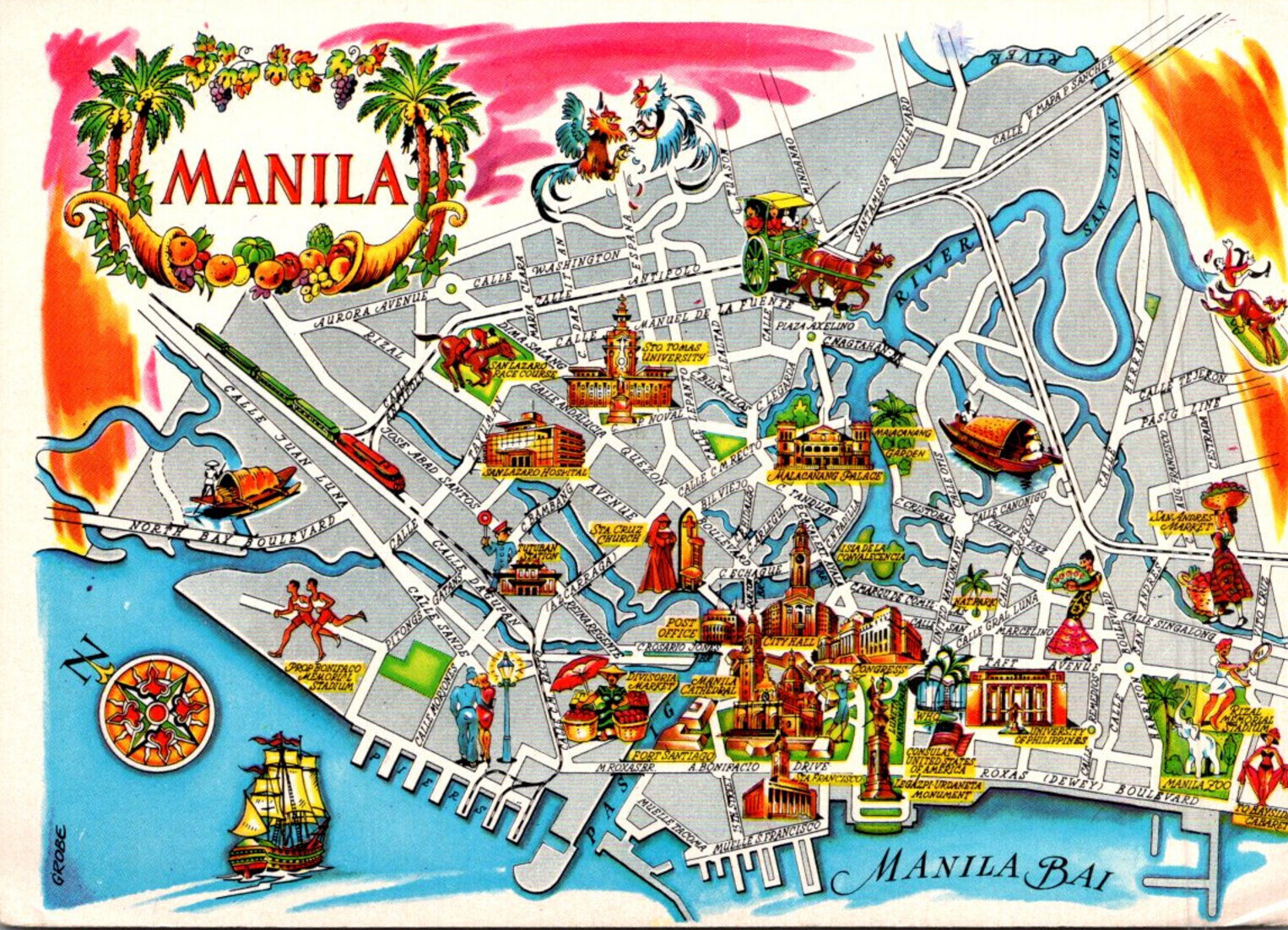 Philippines Map Of Manila 1989 | Asia & Middle East - Philippines ...