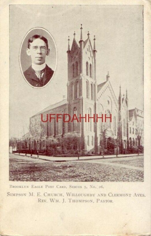 Brooklyn Series 5, No. 26 SIMPSON M.E. CHURCH, REV. Wm. J THOMPSON ...
