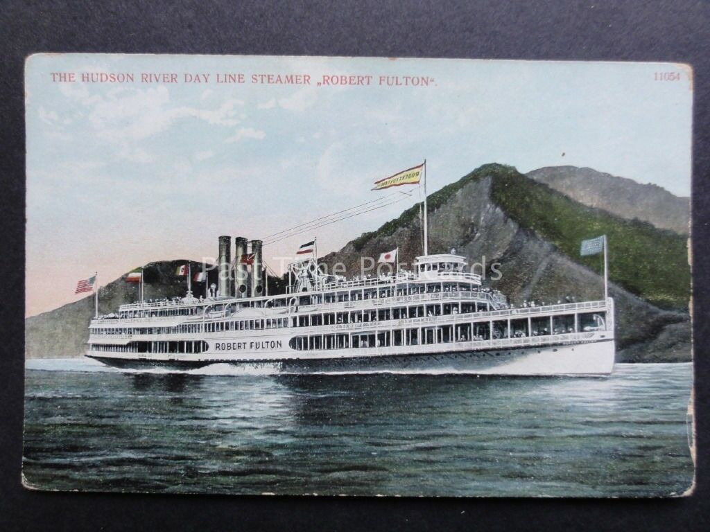 USA: The Hudson River Day Line Steamer ROBERT FULTON - Old Postcard by ...