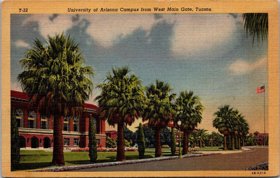 Arizona Tucson University Of Arizona Campus From West Main Gate ...