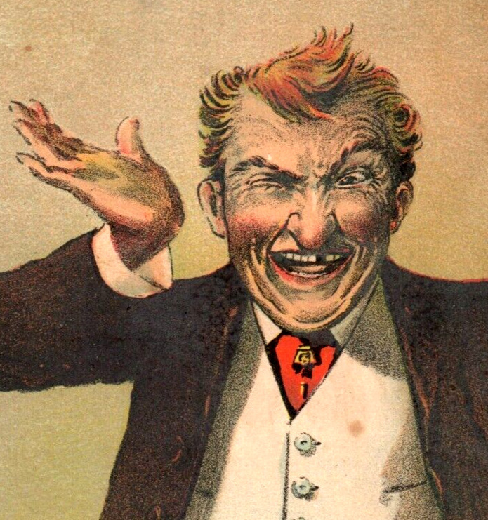 1880s Tobin C.C. Adams & Son Comical Man Making Faces Fab! Lot Of 2 #6C ...