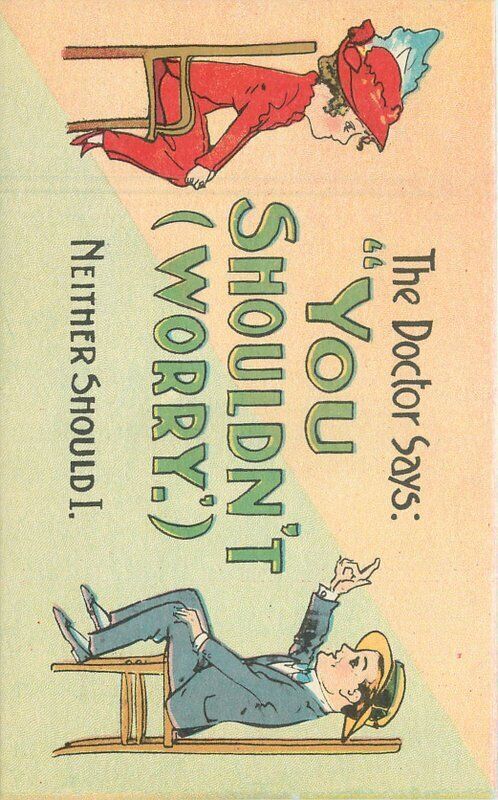 Doctor Says You Shouldn't Worry Neither should I Comic Humor Postcard ...