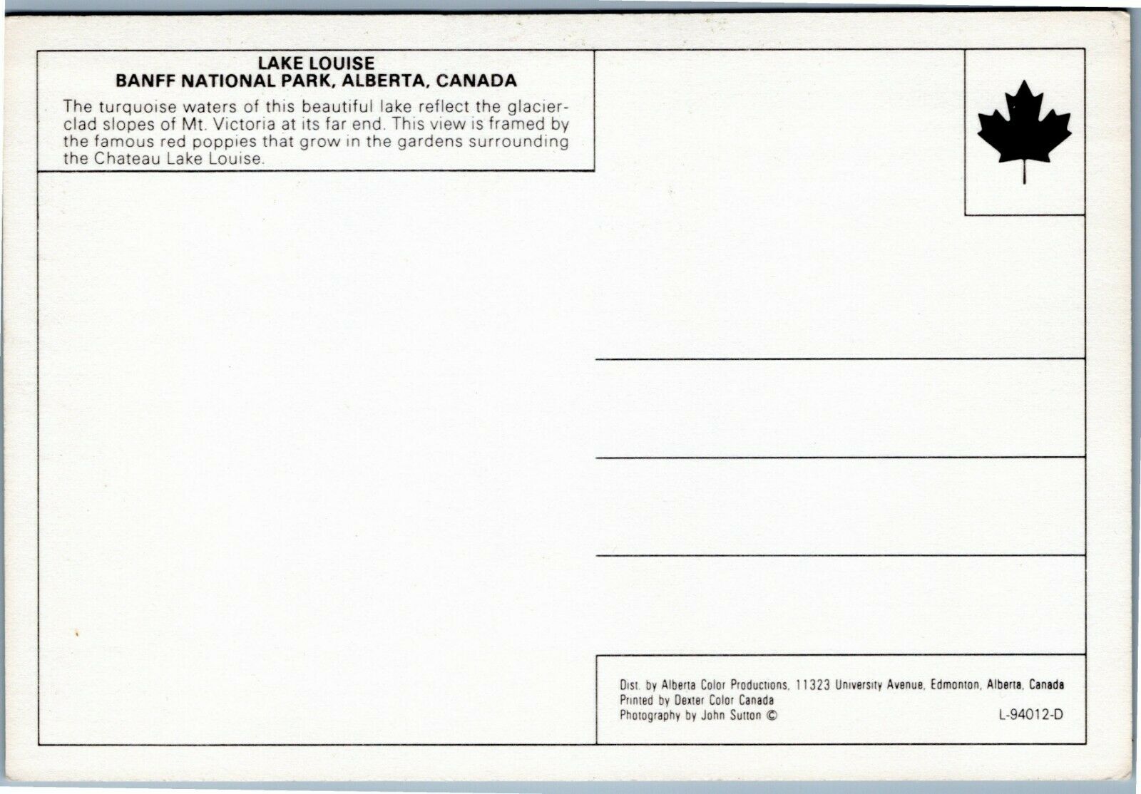 Lake Louise with Mt. Victoria, Banff National Park, Alberta, Canada ...