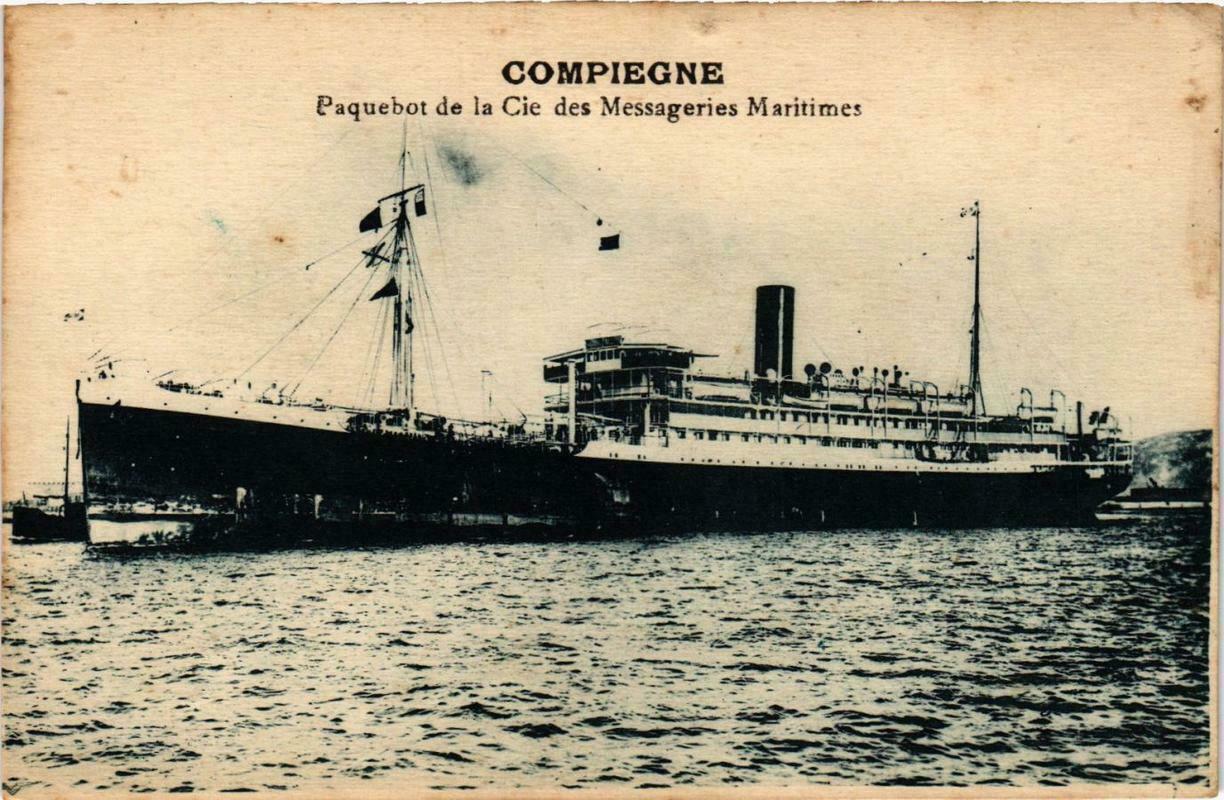 CPA AK Paquebot COMPIEGNE Cie des Messageries Maritimes SHIPS (704018 ...