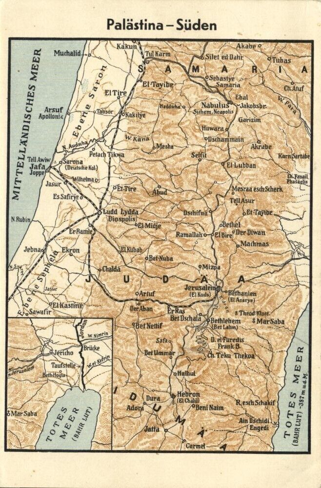israel palestine, Southern Region Map (1920s) (1) | Asia & Middle East ...
