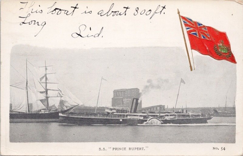 SS 'Prince Rupert' Steamship Ship Patriotic Red Ensign Flag No 54 ...