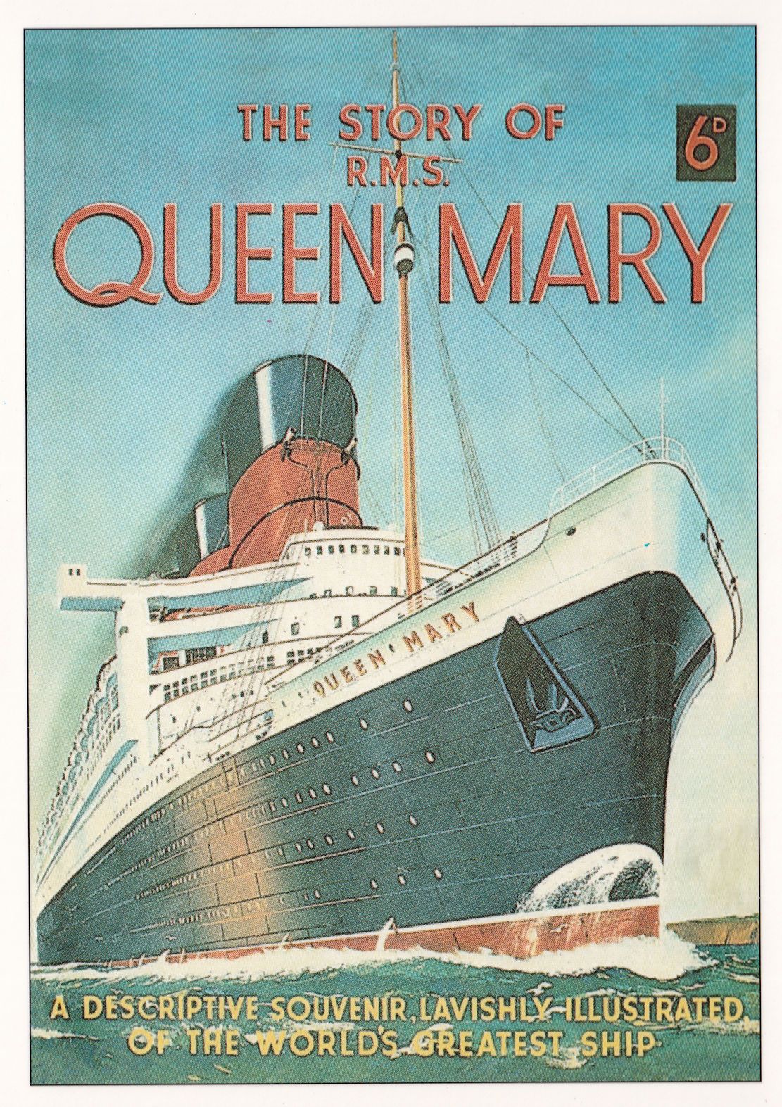 The Story Of The Queen Mary Ship Advertising Postcard | Topics ...