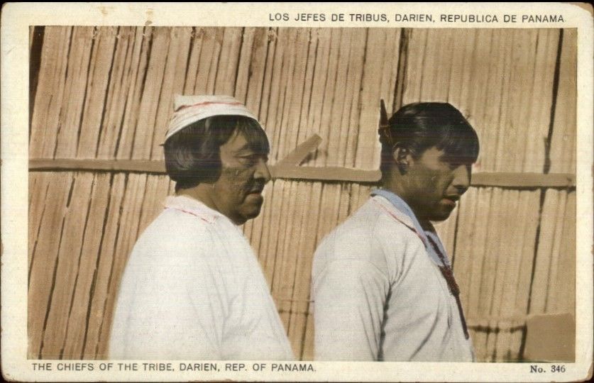 Native Indian Chiefs of the Tribe Darien Panama c1920 Postcard | Latin ...