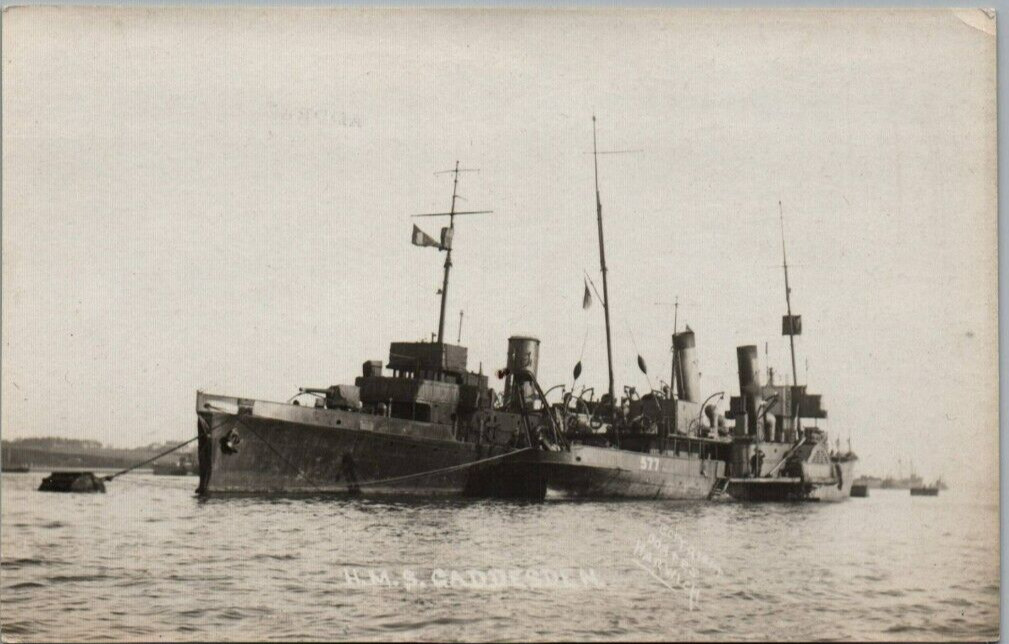 RPPC Photo British Royal Navy WWI HMS Gaddesden Minesweeper | Other ...