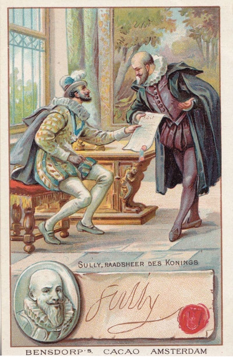 Duke of Sully Maximilien de Béthune Printed Signed Bendorps Cocoa Old ...