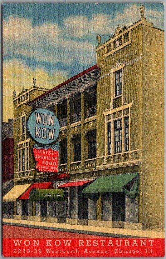 Vintage CHICAGO Illinois Postcard WON KOW CHINESE RESTAURANT Curteich ...