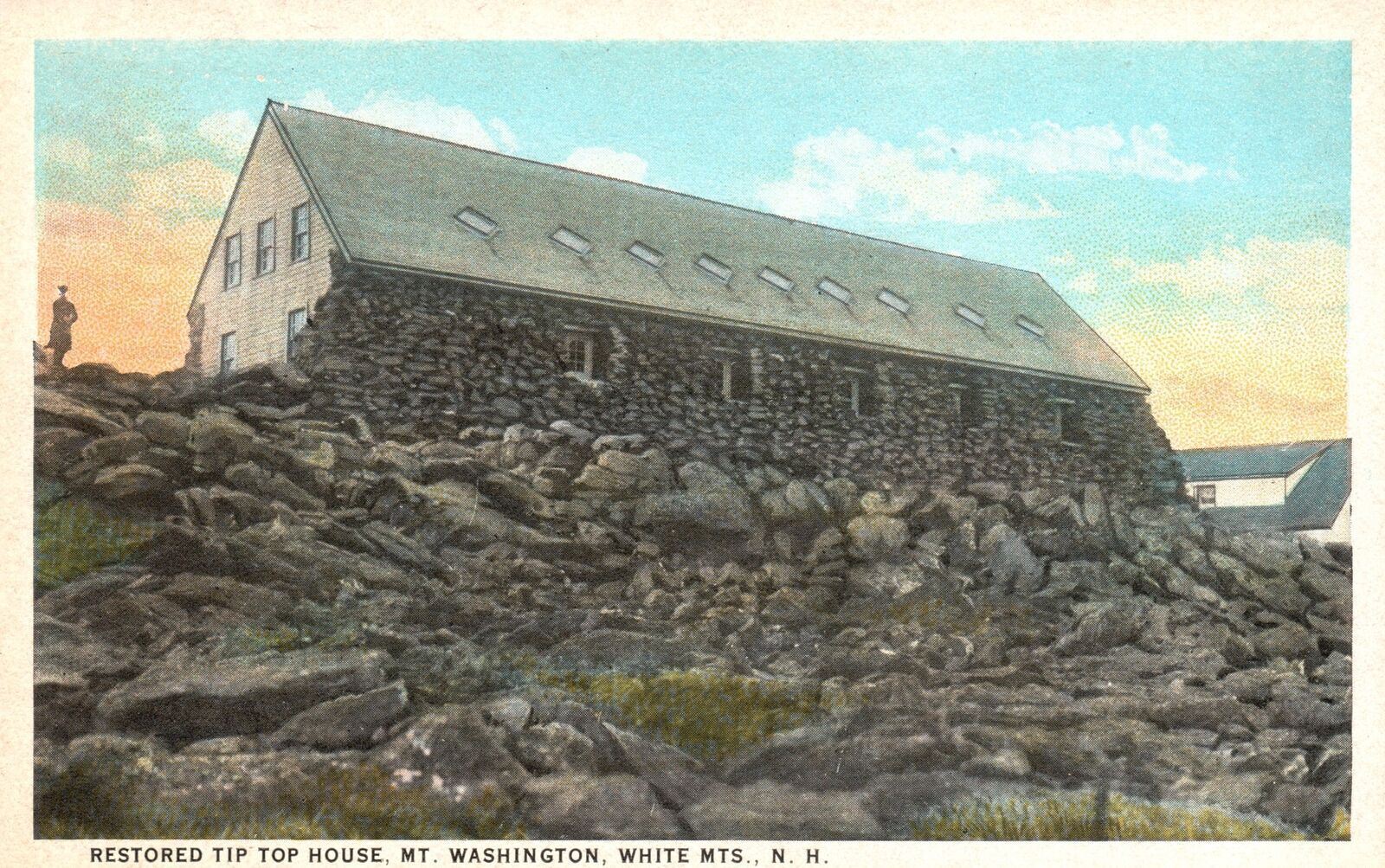 Vintage Postcard Restored Tip Top House Landmark Mount Washington White ...
