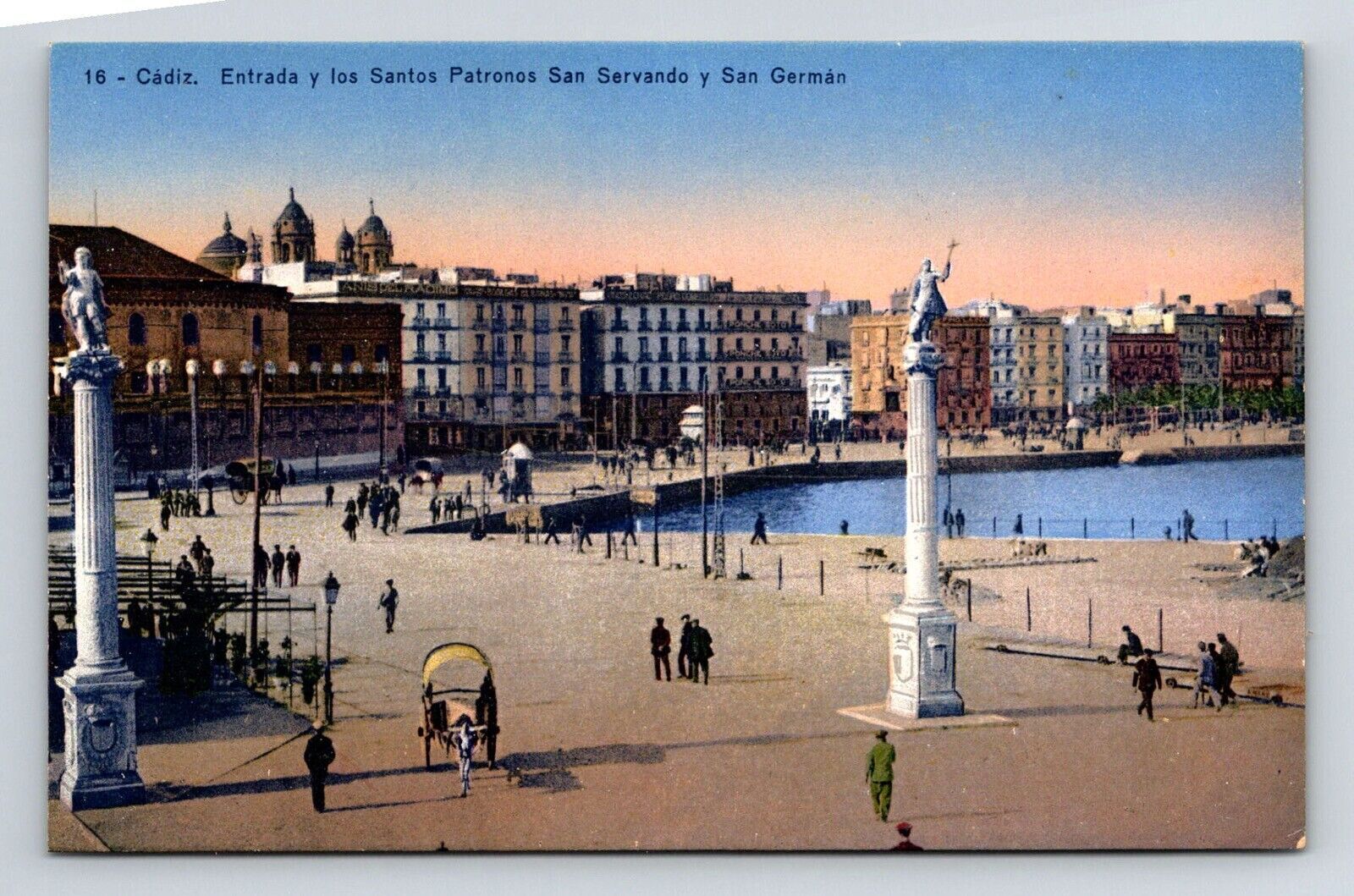 Cadiz Entrada Y Los Santos Patronos San Servando Y Dan German Postcard ...