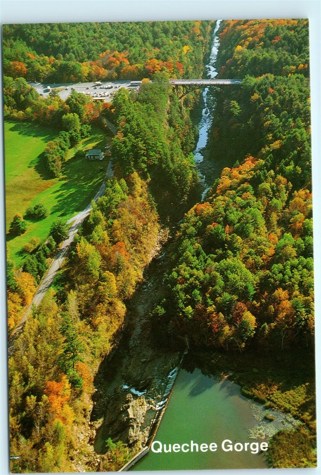 Quechee Gorge Vermont US Route 4 Ottauquechee River Vintage 4x6 ...