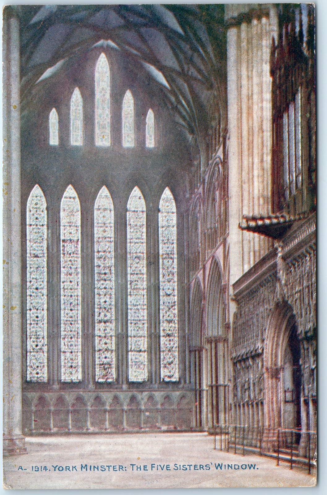 c1910s York, England Minster Five Sisters Window Gothic Cathedral ...