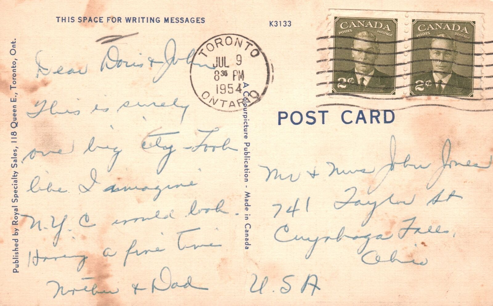 Vintage Postcard 1954 Casa Loma Mansion and Garden House Museum Toronto ...