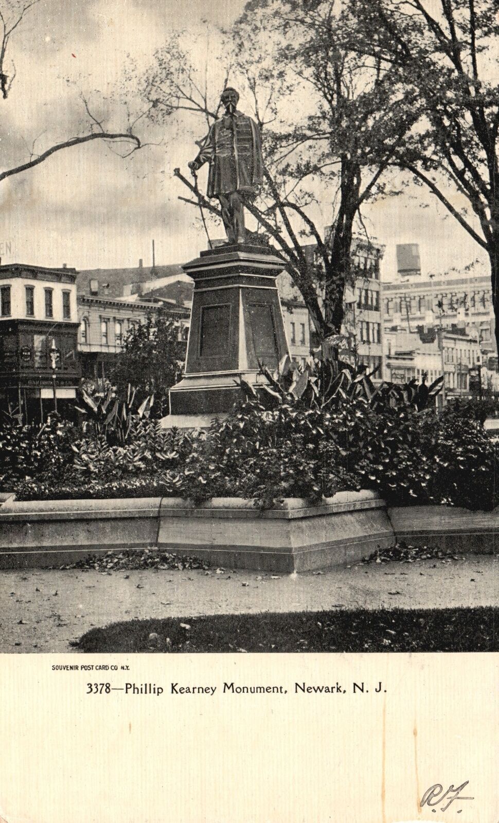 Vintage Postcard 1906 Phillip Kearney Monument Landmark Newark New ...