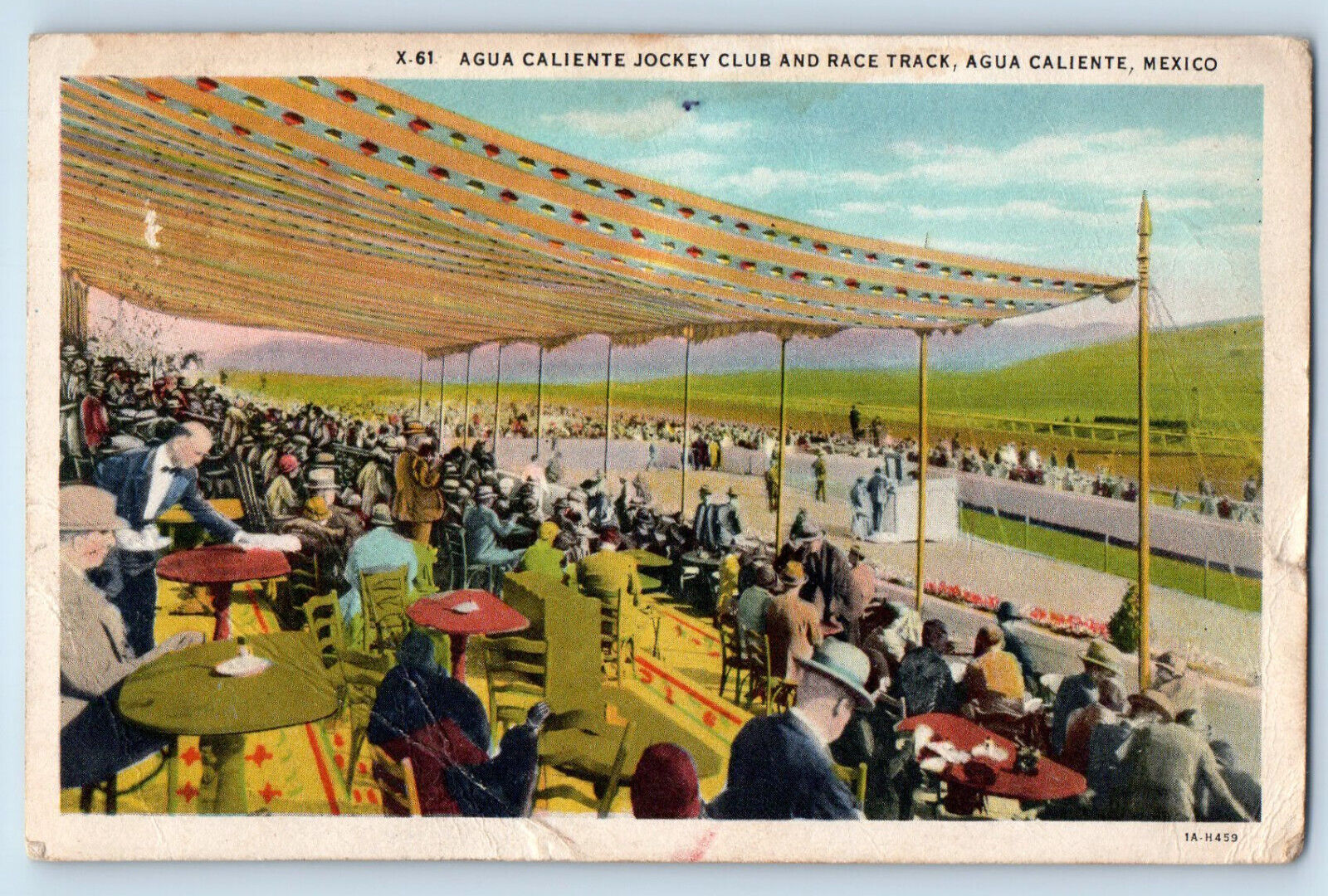Agua Caliente Mexico Postcard Agua Caliente Jockey Club Race Track 1934 ...
