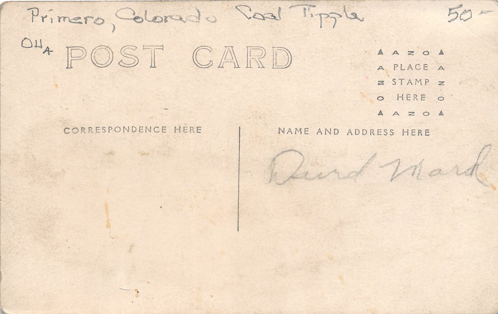 J12/ Primero Colorado RPPC Postcard c1910 Coal Mine Tipple Mining 267 ...