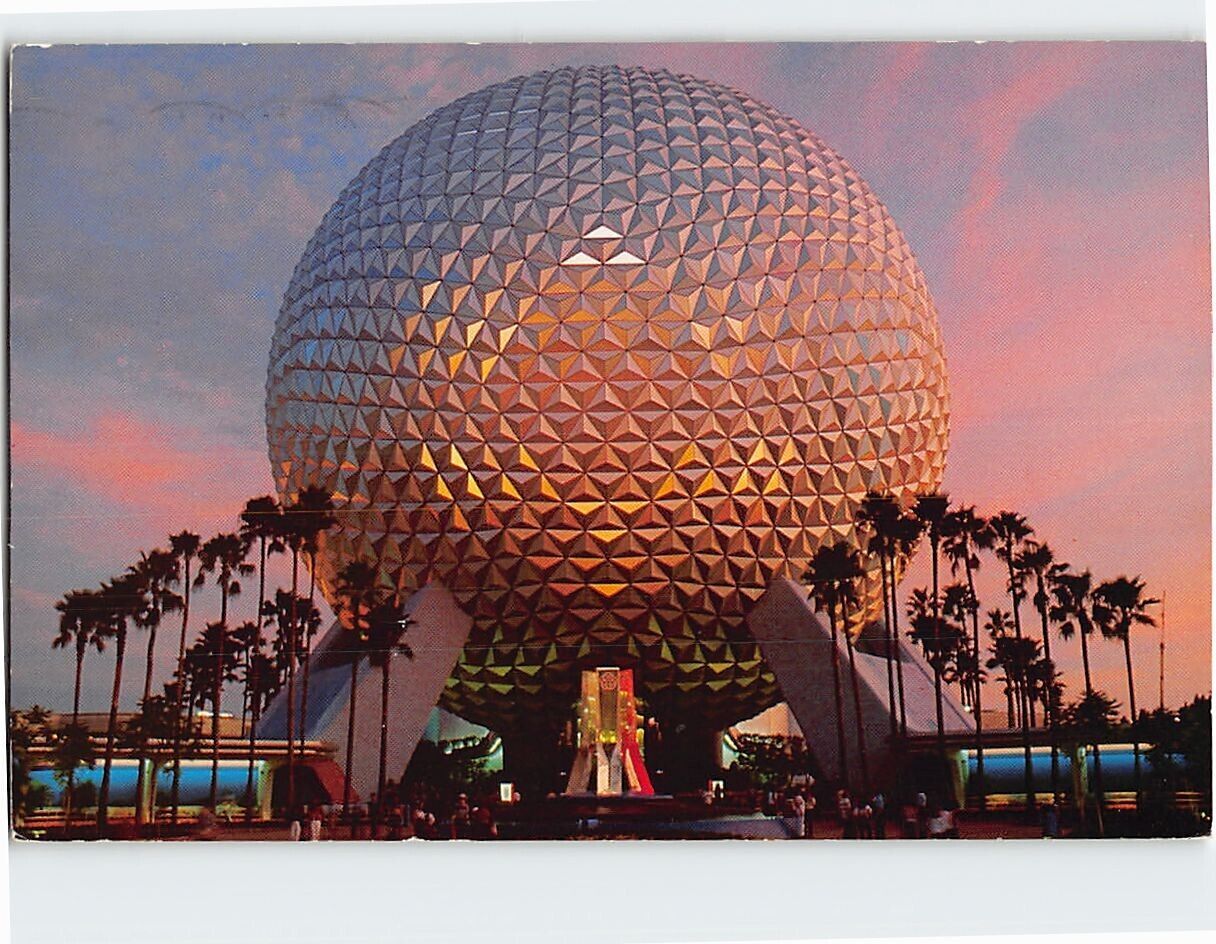 Postcard Spaceship Earth, Epcot Center, Walt Disney World, Bay Lake ...
