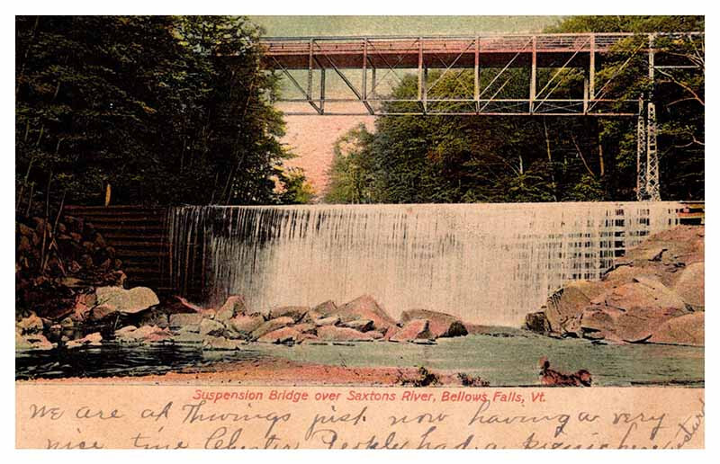 Postcard BRIDGE SCENE Bellows Falls Vermont VT AP7560 | United States ...