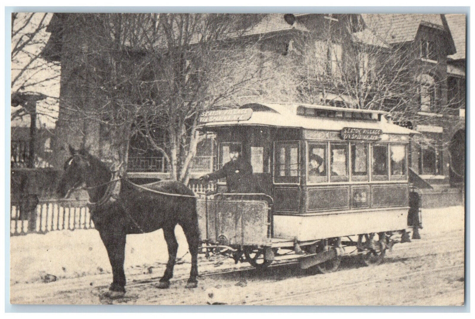 c1950's Horse Trolley Car First Street Railway Opened in Toronto Canada ...