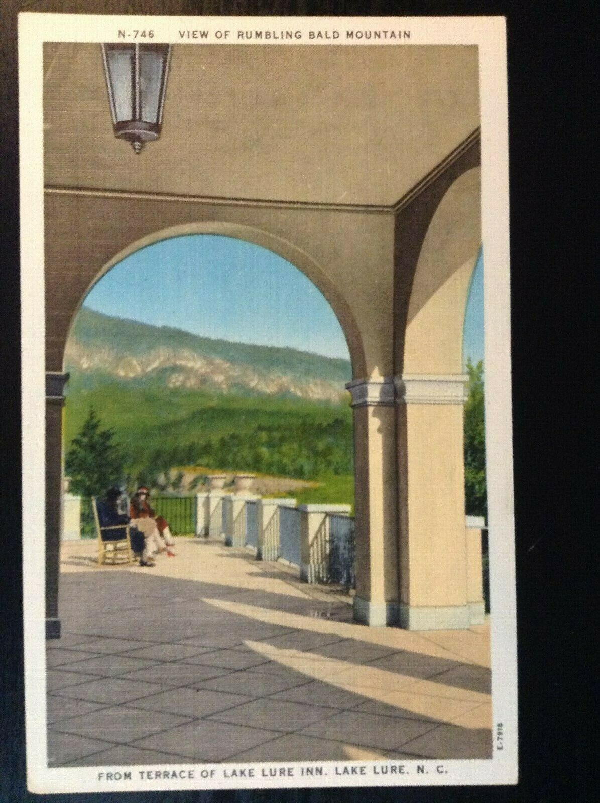 Vintage Postcard 1930-1945 View of Rumbling Bald Mountain Lake Lure N.C ...