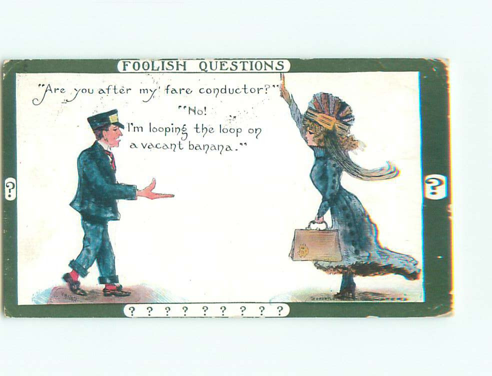 Pre-Linen comic PRETTY GIRL WITH TRAIN CONDUCTOR k3659 | Topics ...