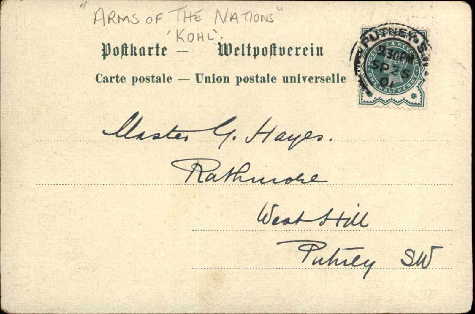 Kohl Arms of the Nations Norway Norwegian Shield Heraldic c1910 ...