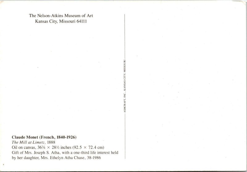 The Mill at Limetz 1888 Claude Monet Nelson Atkins Museum Art MO ...
