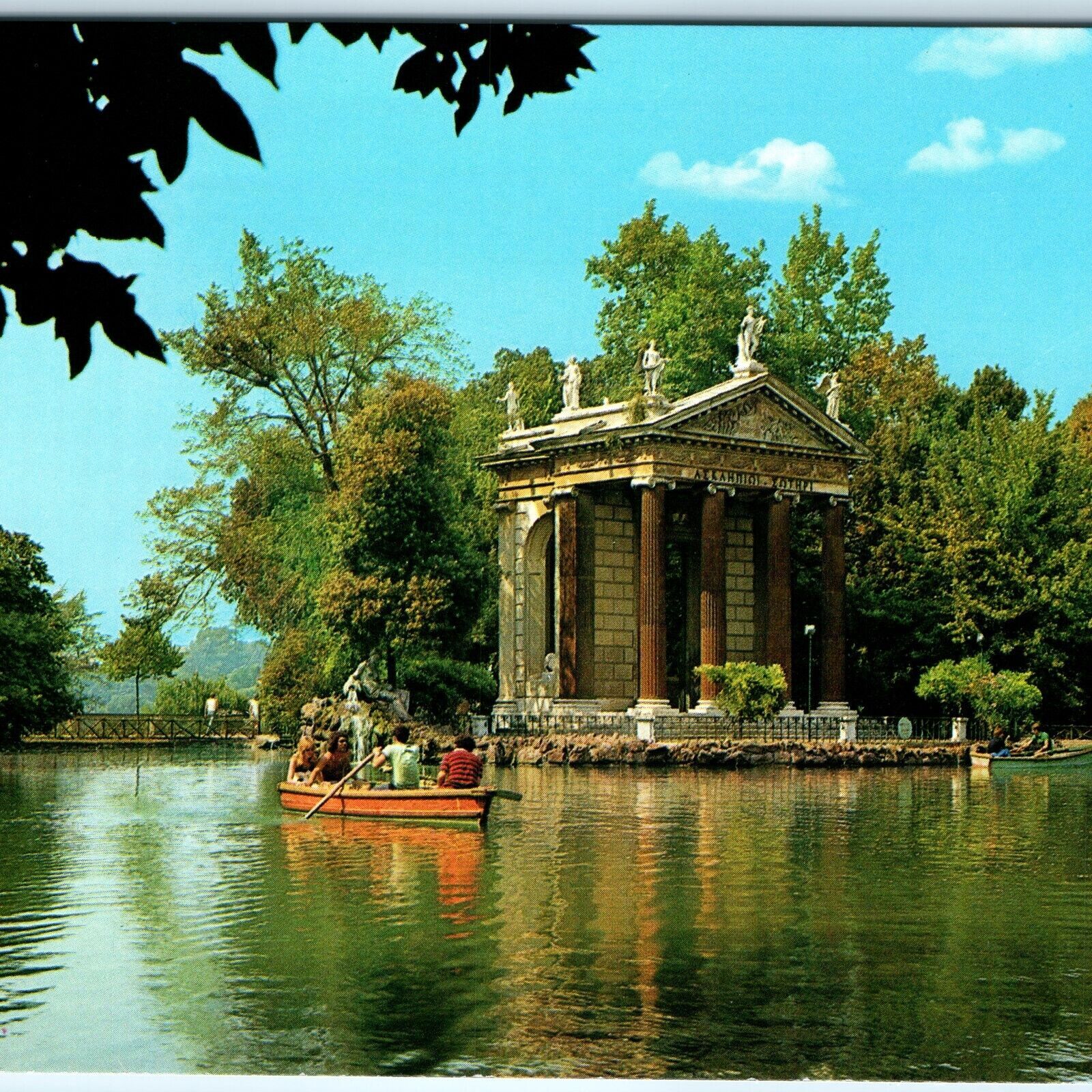 c1970s Rome, Italy Villa Borghese Little Lake Temple Boat Ride Chrome ...