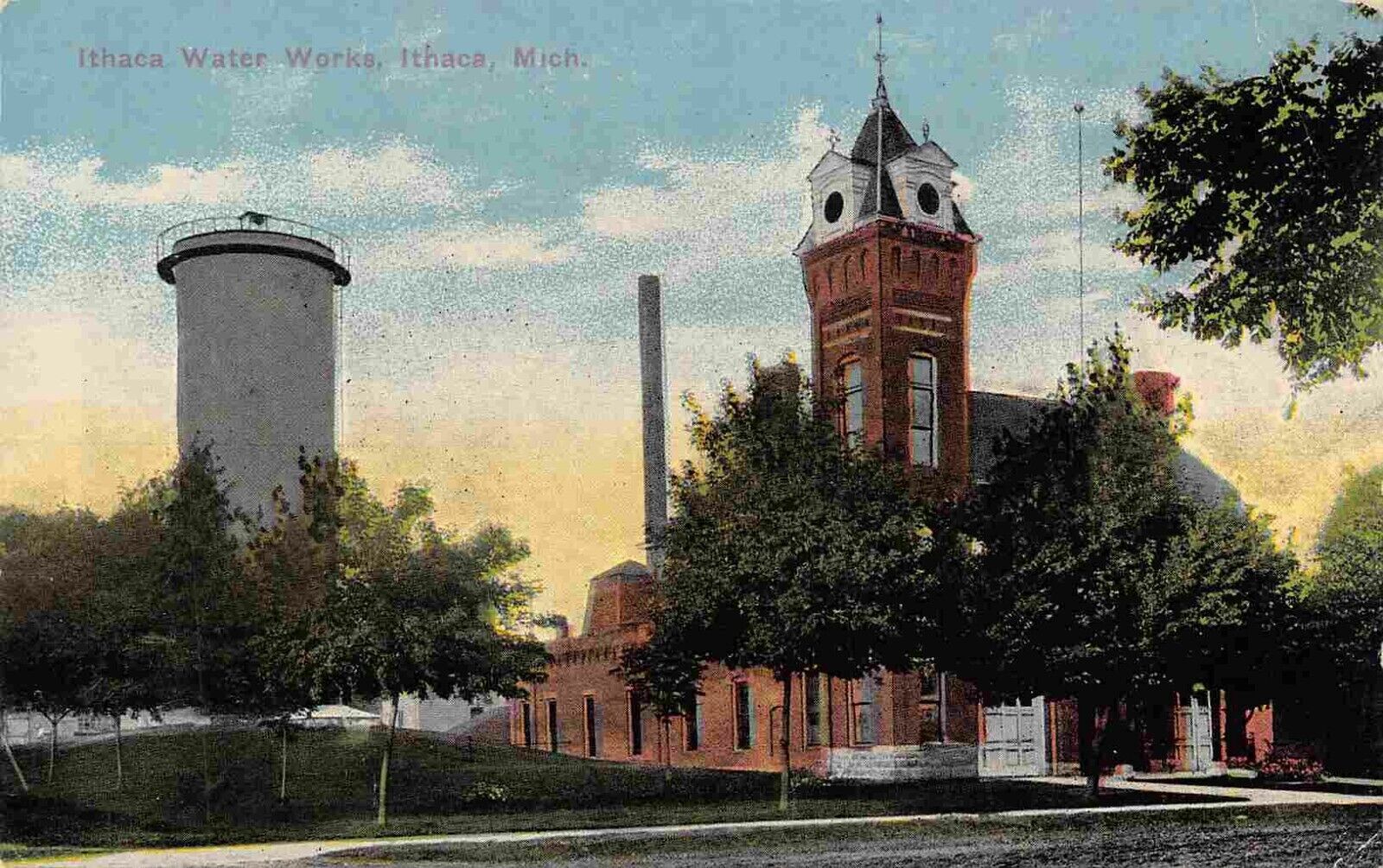 Ithaca Water Works Ithaca Michigan 1910c postcard | United States ...